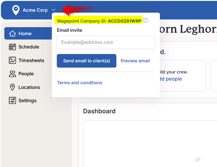 Partner Sign Up and Client Invitation – Timesheet Mobile