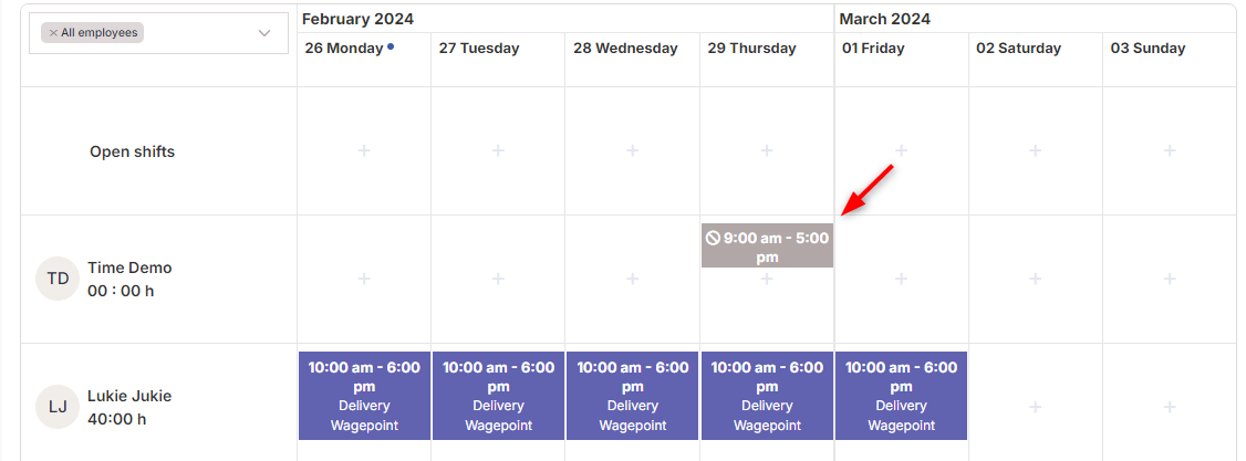 How to Delete / Cancel Unavailable Time on the Scheduler – Timesheet Mobile