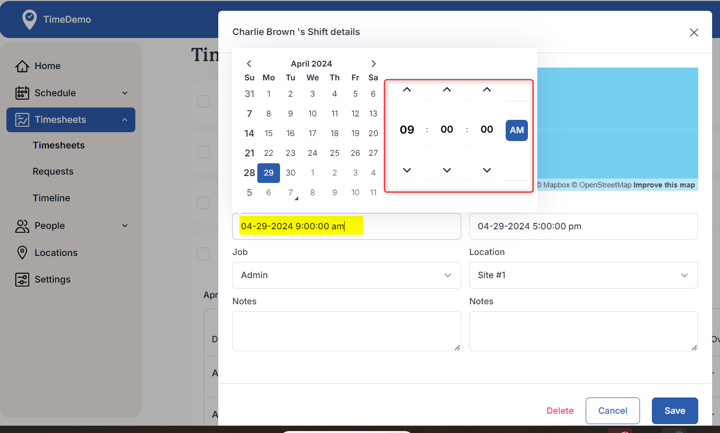 Edit Employee Timesheets – Timesheet Mobile